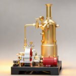 SE-03 Working Stationary Mill Steam Engine Model Kit with Boiler ...
