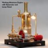 SE-03 Working Stationary Mill Steam Engine Model Kit with Boiler ...